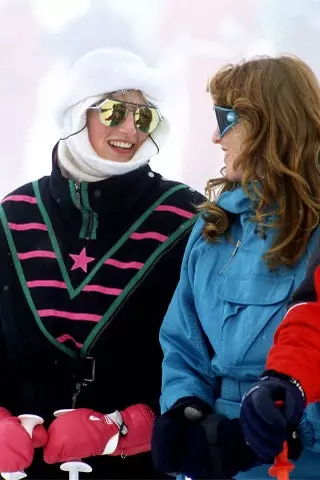 Prenses Diana ve Sarah Ferguson, Klosters İsviçre'de 1987