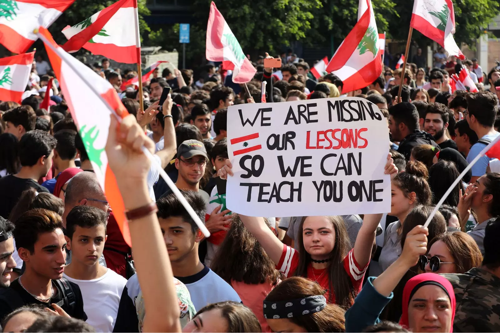 Акция протеста в Бейруте, 2019 г.