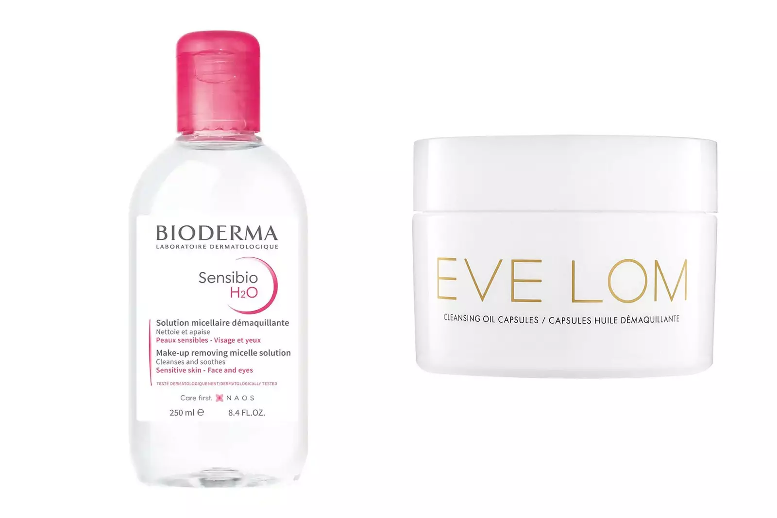 Bioderma Micelárna voda 11 feelunique.com Eve Lom čistiace olejové kapsuly 55 spacenk.com