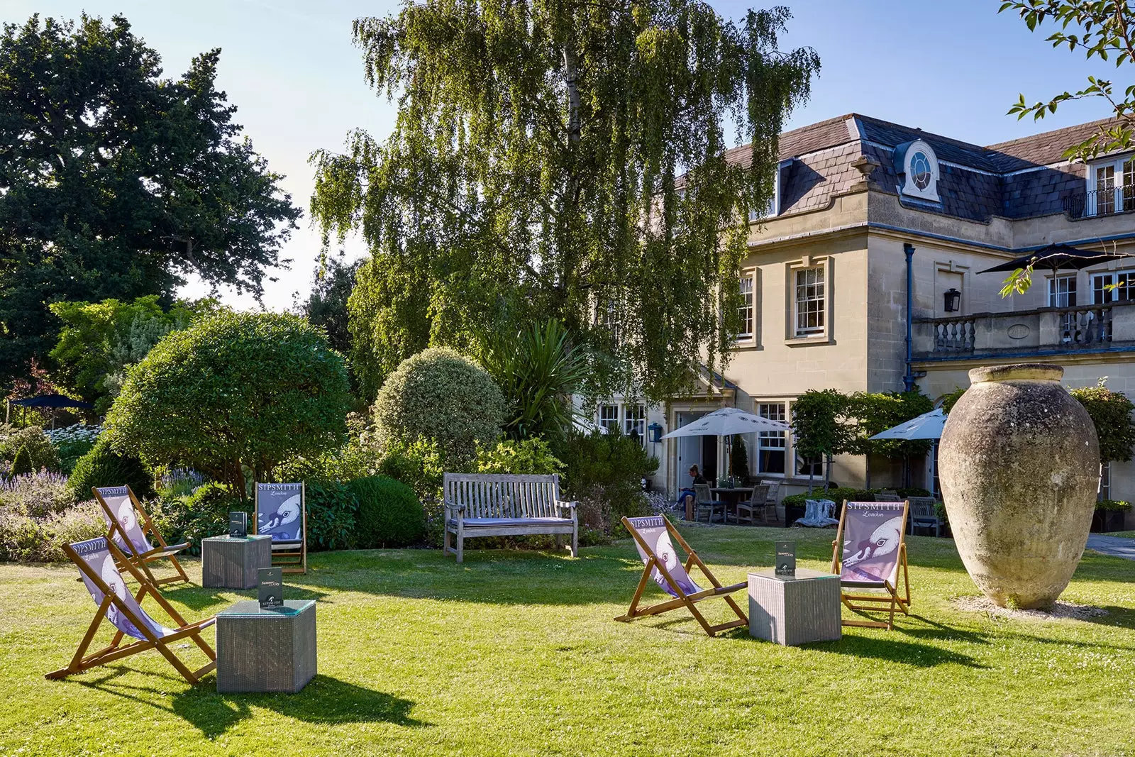 O jardim do Royal Crescent Hotel