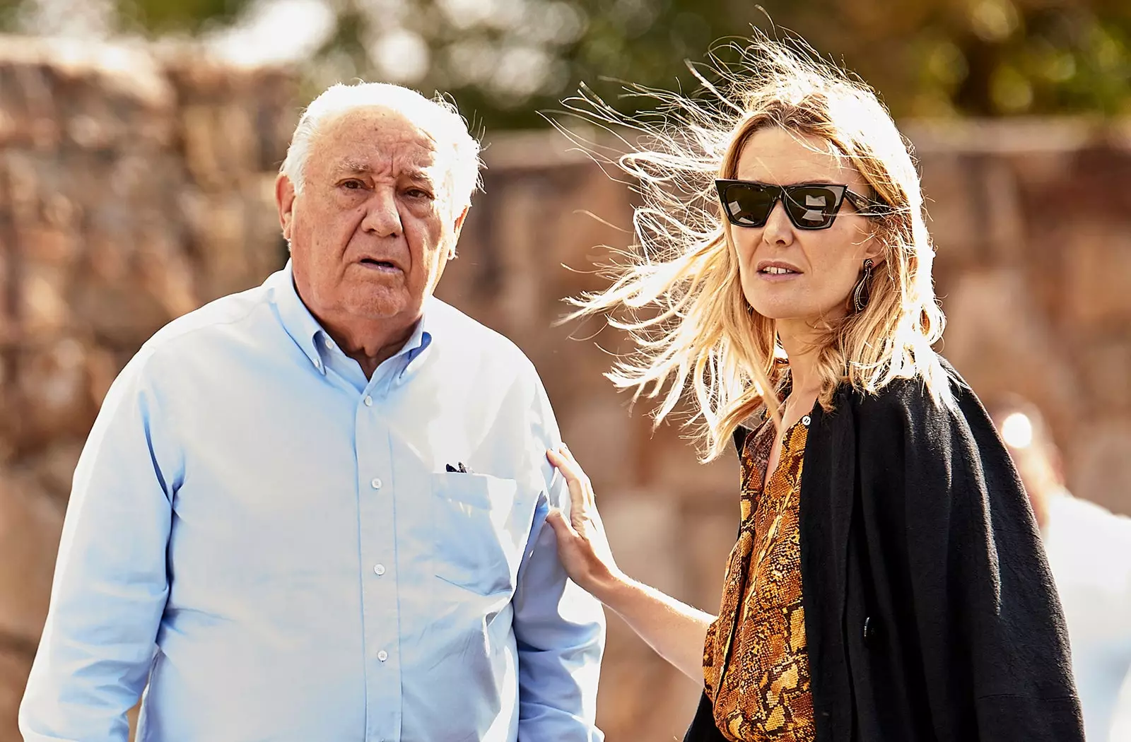 Marta Ortega med sin far Amancio Ortega i 2018