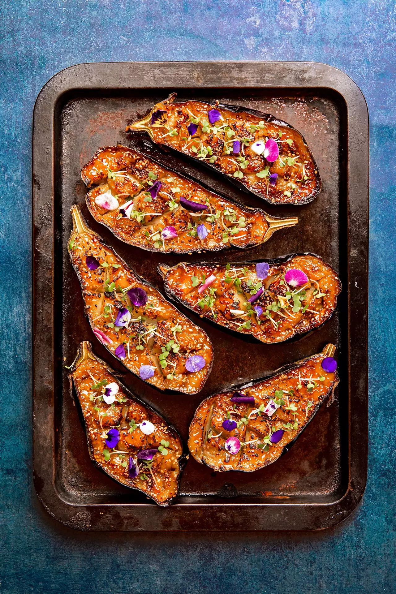 Grilled aubergine