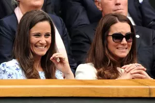 Pippa Middleton ve Cambridge Düşesi, Andy Murray ve Roger Federer 2012 arasındaki tek erkekleri izliyor