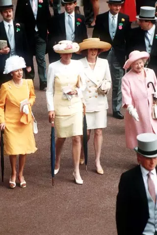 Prinsessan Margaret Prinsessan Diana, hertiginnan av York och drottningmodern 1991