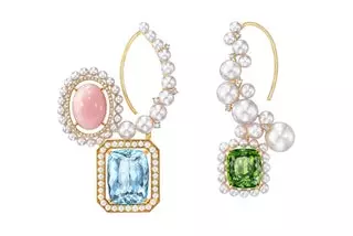 'Kavina ore miaraka amin'ny perla akoya volamena mavo Perla Ranomasina Atsimo diamondra aquamarine mavokely opal sy peridot 178000 tasaki.co.uk