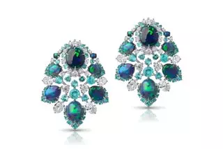 Kavina tourmaline opal sy paraiba vita amin'ny volamena fotsy 18k POA davidmorris.com