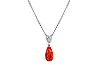 Burlington afo opal pendant napetraka eo ambanin'ny diamondra ambony misy poara diamondra voahodidina diamondra 4500 ...