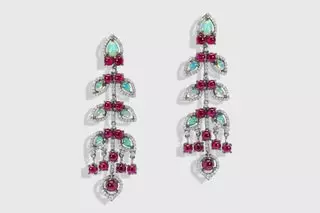 Sanjay Kasliwal Bhakti Ruby နှင့် Opal နားကပ် 4300 sanjaykasliwal.com