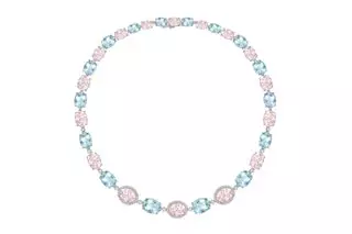 Kiki McDonough pụrụ iche morganite na aquamarine olu 24000 kiki.co.uk