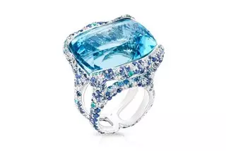 Faberge Emotion Katharina pete ya dhahabu nyeupe ya aquamarine POA faberge.com