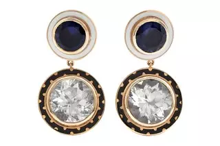 Candy Samarkand Day Drop 14karat gold enamel topaz and iolite earrings 3840 Alice Cicolini at NetaPorter