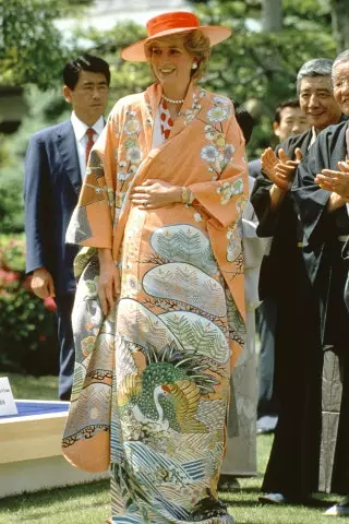 Diana Prinzessin von Wales im Mai 1986 in Japan