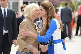 Kornvalio kunigaikštienė Camilla ir karalienė Rania