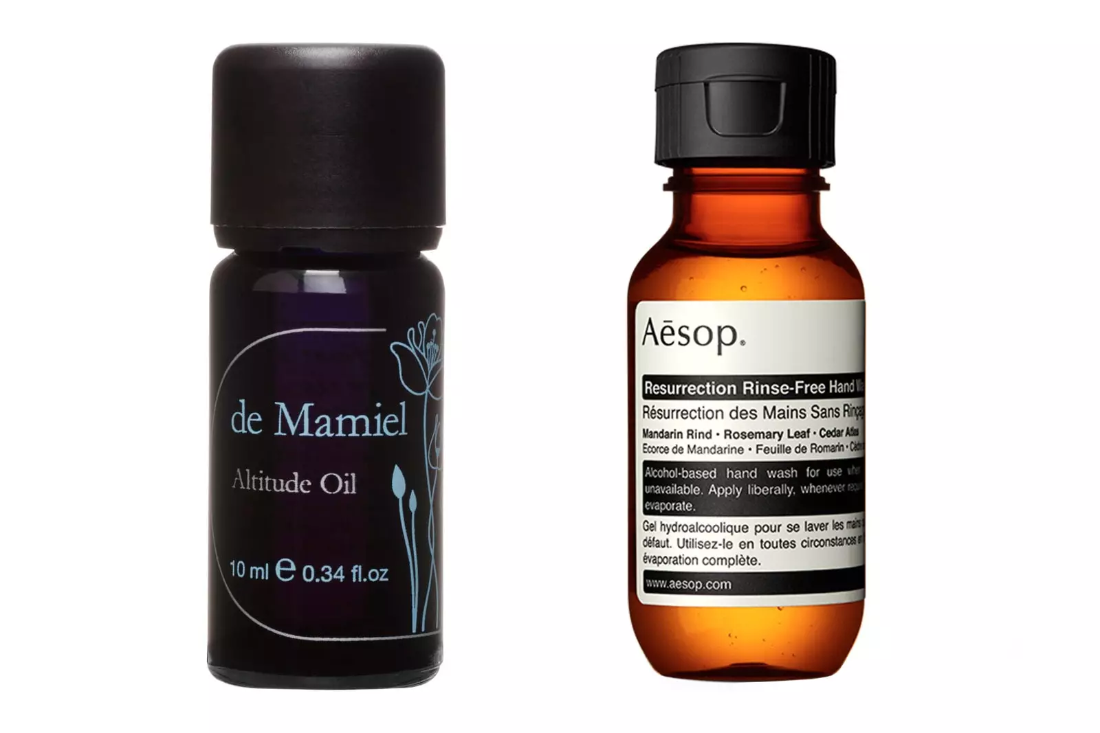 Mamiels Altitude Oil and Eesops Resurrection RinseFree Hand Wash