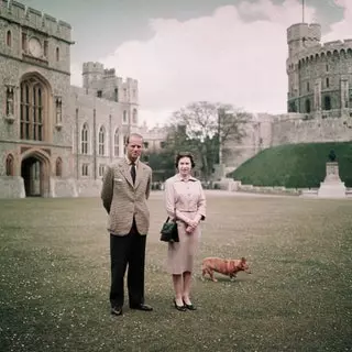 Y Frenhines a'r Tywysog Philip yng Nghastell Windsor 1959