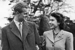 Prinsesse Elizabeth og prins Philip fotograferet på deres bryllupsrejse 1947