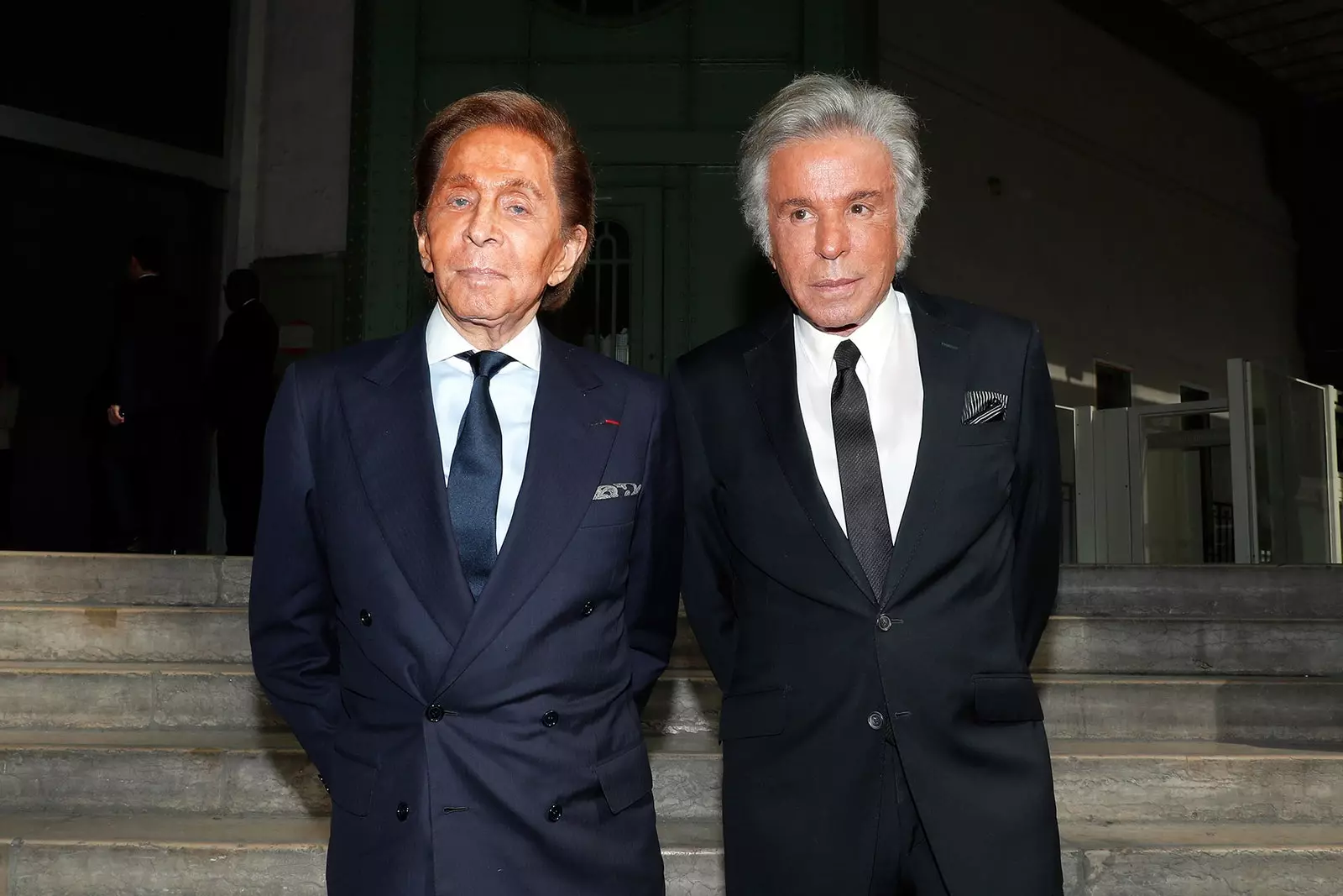 Valentino Garavani và Giancarlo Giammetti năm 2019