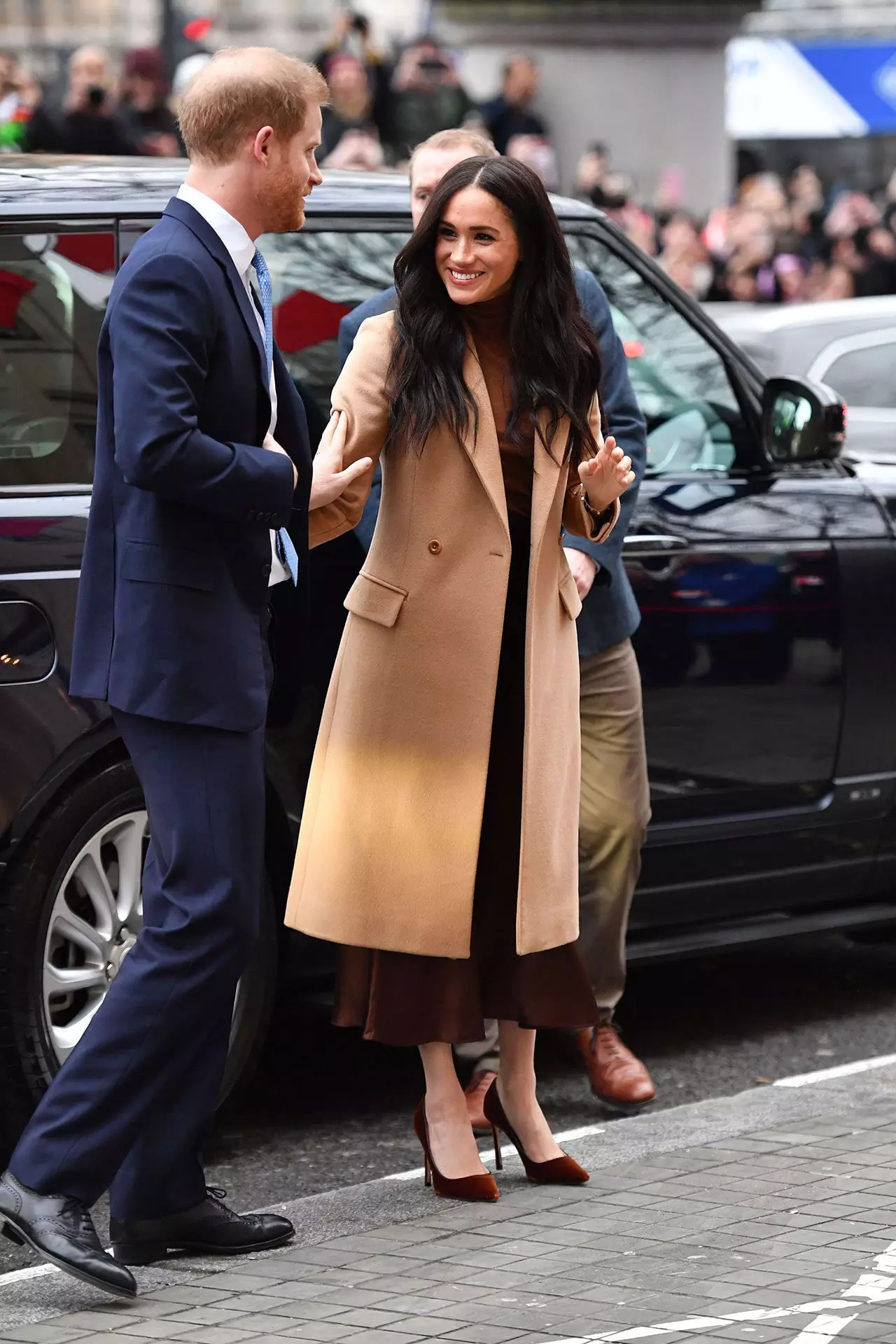 Il Duca e la Duchessa di Sussex arrivano alla Canada House di Londra