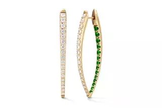 Velike Cristine naušnice u granatu Tsavorite 7700 melissakayejewelry.com