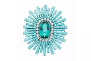 Berlian emas 18k Paraíba tourmaline dan turquoise POA silviafurmanovich.com