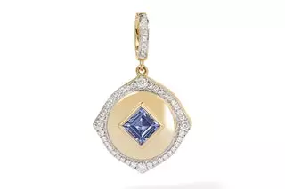 Aur melyn a swyn cloced carreg geni tanzanite 2900 annoushka.com