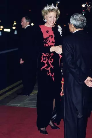 Em um banquete no Dorchester Hotel na década de 1990