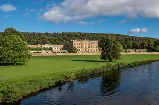 Chatsworth House Derbyshire Thaum Deborah sib yuav Tswv Andrew Cavendish tus tub yau ntawm Duke ntawm Devonshire hauv ...