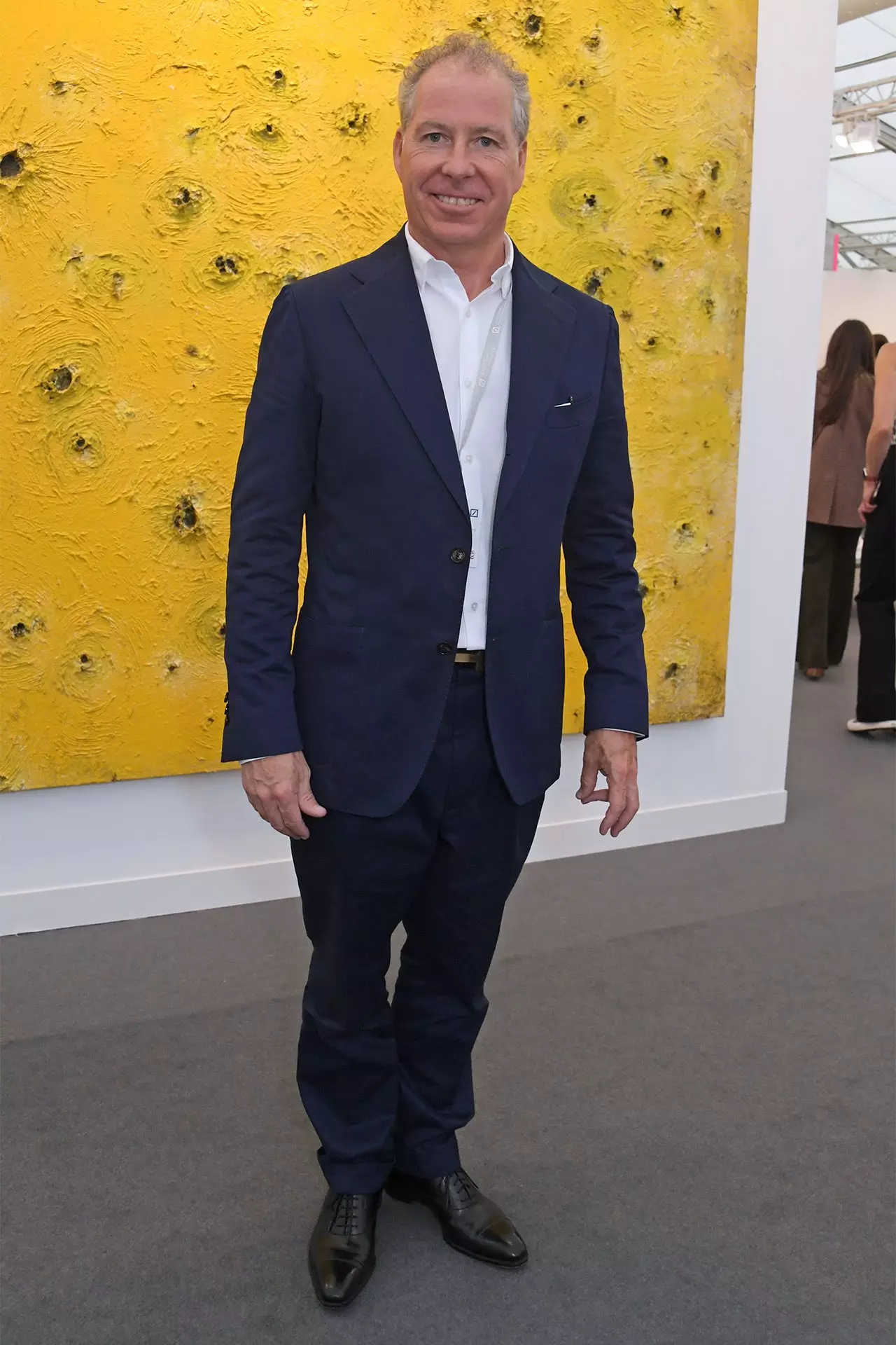 David ArmstrongJones 2nd Earl wa Snowdon akupita ku chiwonetsero cha VIP cha Frieze Art Fair