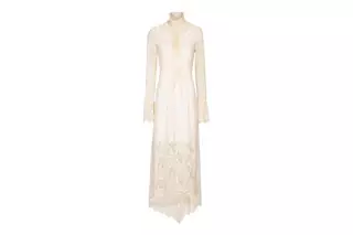 Paco Rabanne Vestido Maxi Renda Gola Alta 710 mytheresa.com Consultando regularmente os livros de história do figurino para...