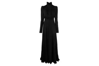 Elie Saab Ruffled Crepe Dress 2734 farfetch.com Elie Saabs gothic numera fa'afefiloi lelei le tauagafau ma le fa'afiafiaga....