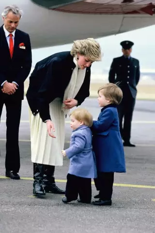 Prinsessen av Wales prins Harry og prins William 1986