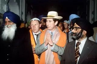 O príncipe de Gales en Amritsar 1980