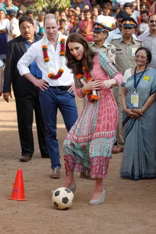 Hertugen og hertuginnen av Cambridge i Mumbai 2016