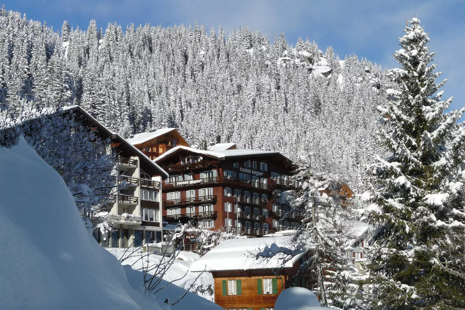 Hotel Eiger v Mürrenu.