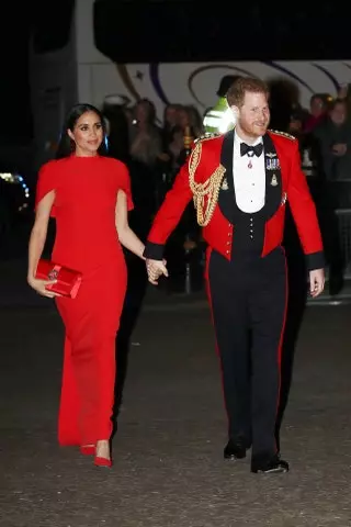 Duke dan Duchess of Sussex tiba untuk menghadiri Festival Musik Mountbatten di Royal Albert Hall Maret 2020