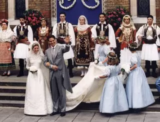 Prinses MarieChantal en kroonprins Pavlos van Griekeland en Denemarke 1995 Prinses MarieChantal en kroonprins Pavlos...