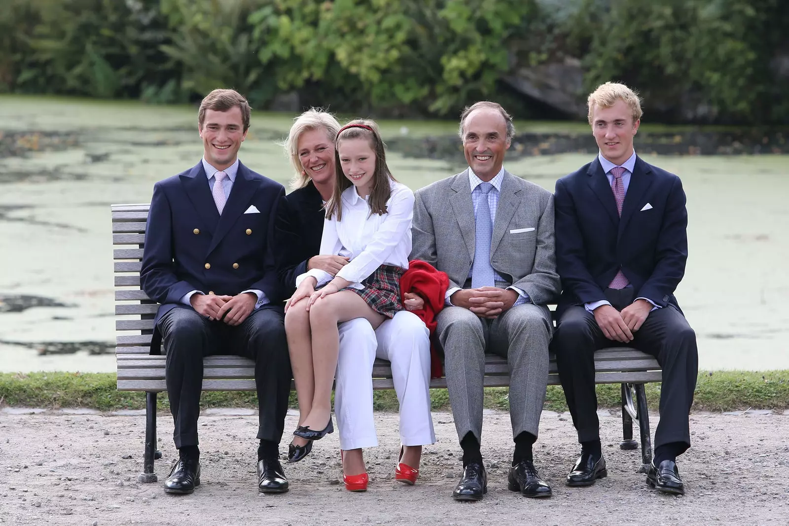 Prince Amedeo Princess Astrid Princess Maria Laetitia Prince Lorentz na Prince Joachim nke Belgium na-aga Belgian ...