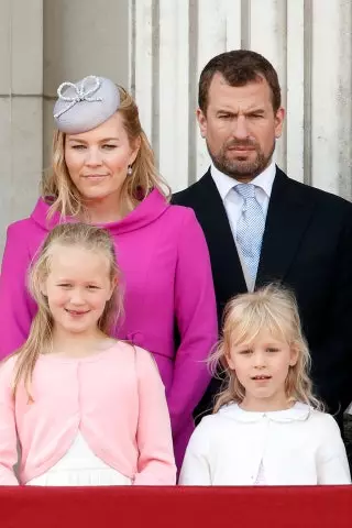 Die Familie auf dem Balkon des Buckingham Palace während Trooping the Colour im Jahr 2019.