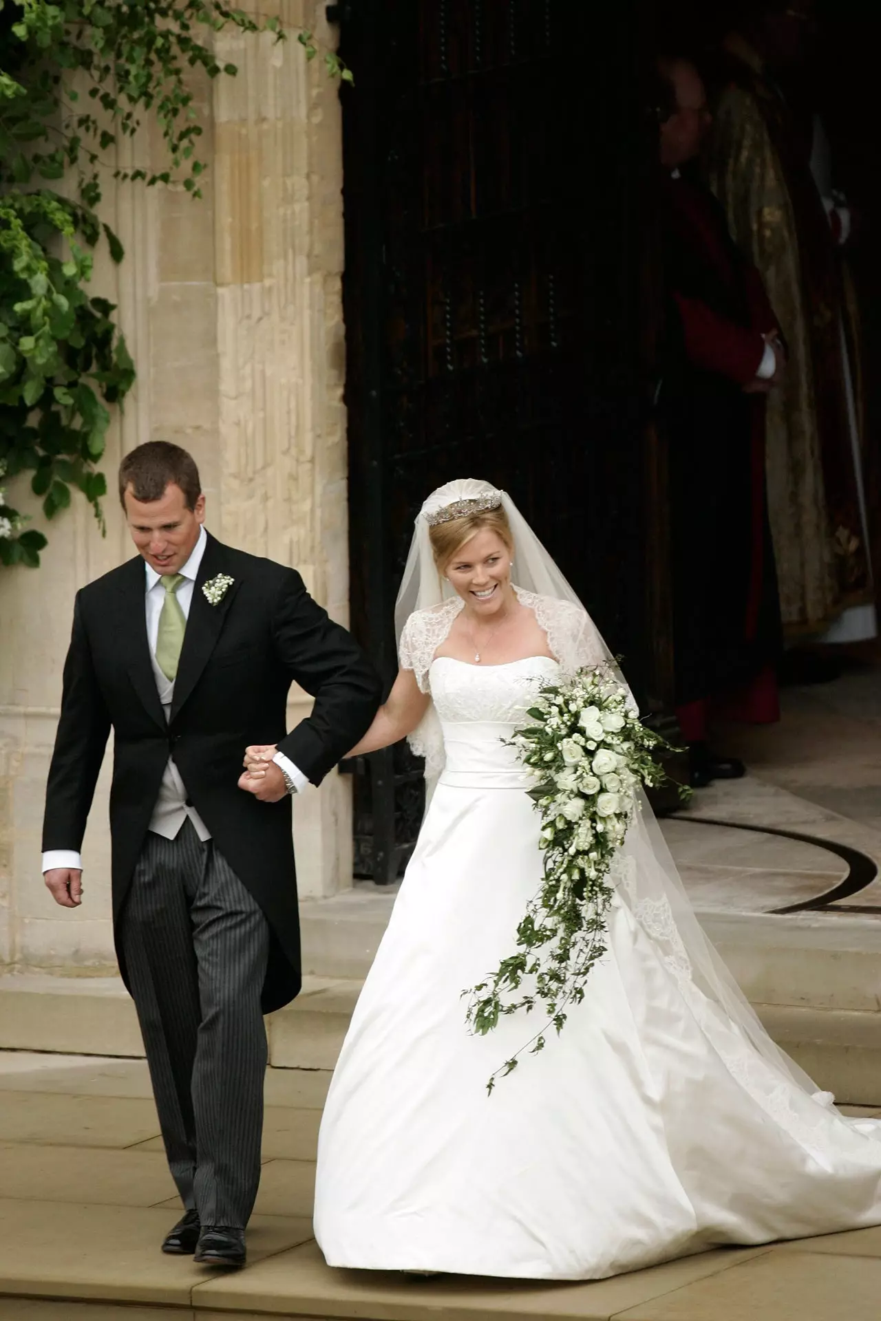 An ihrem Hochzeitstag im Jahr 2008