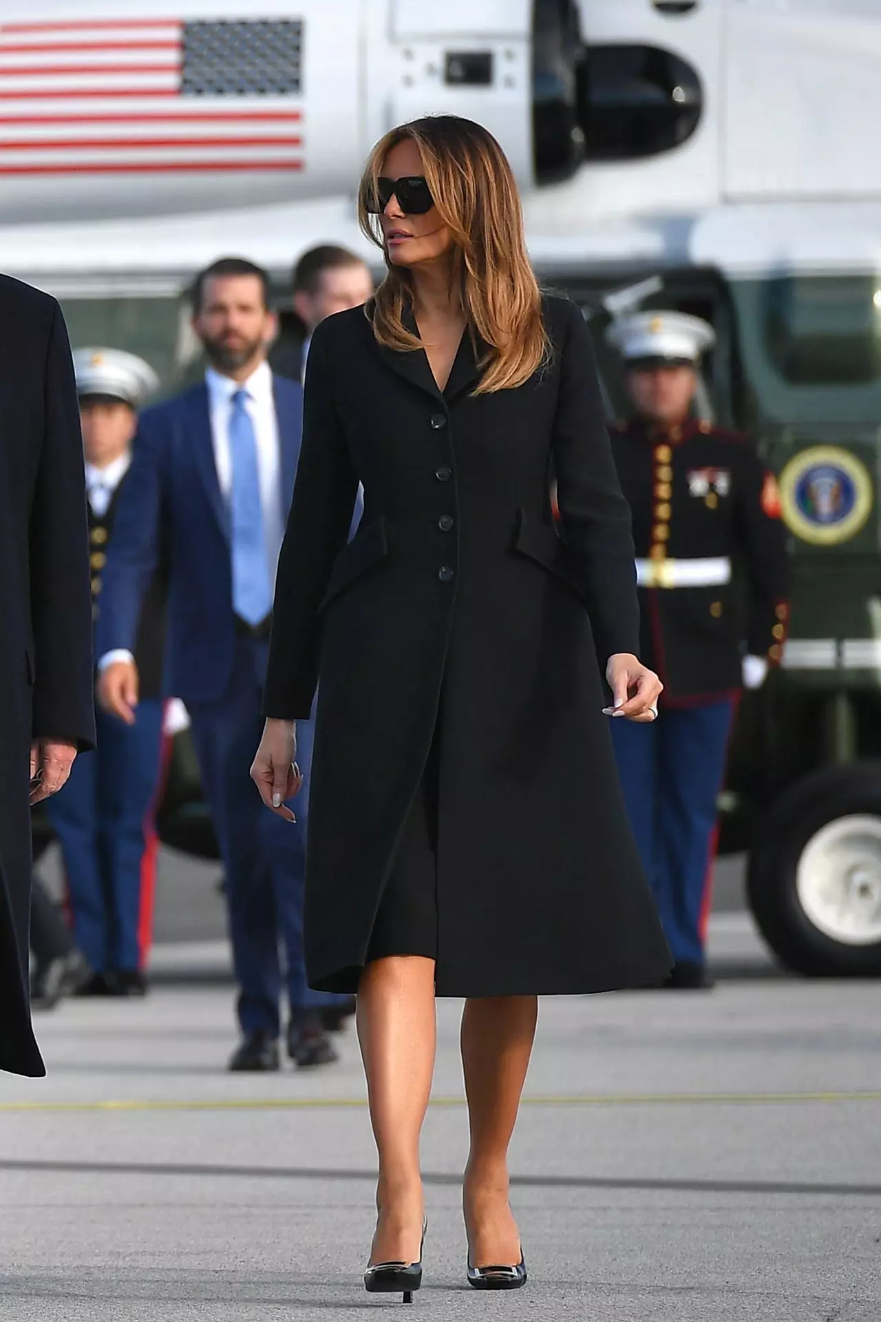 Melania Trump Lontoon valtiovierailun tyyliin