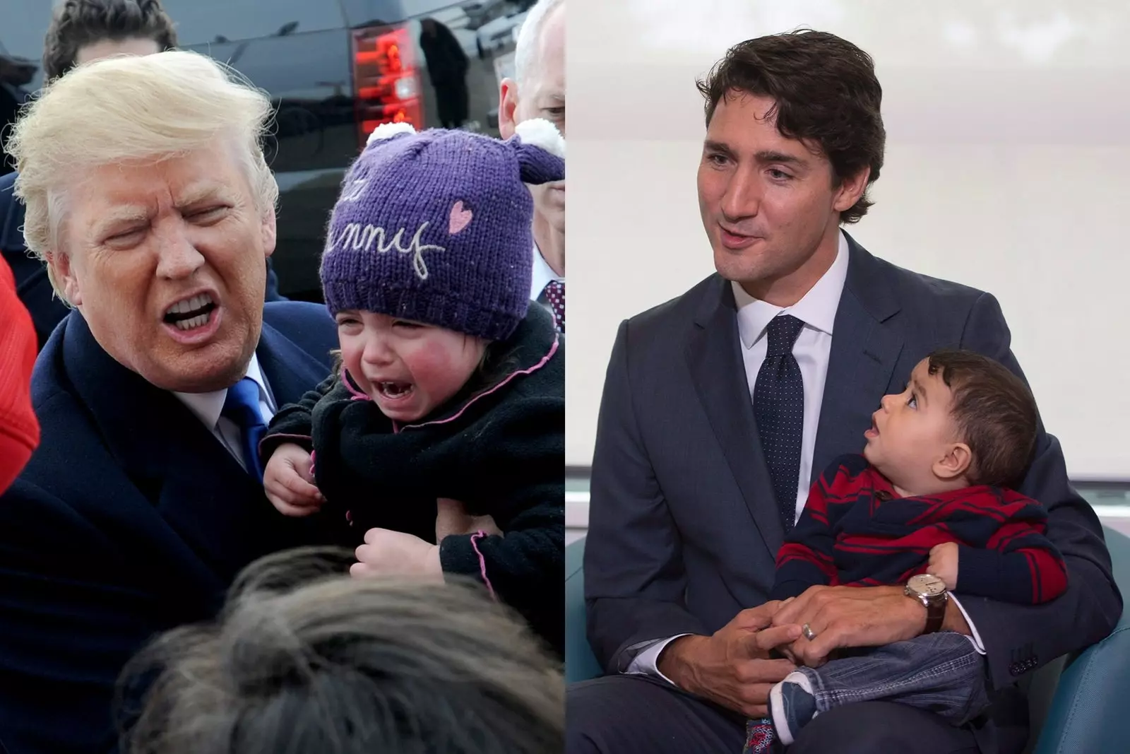 លោក Donald Trump និង Justin Trudeau នៅក្នុងរូបភាព