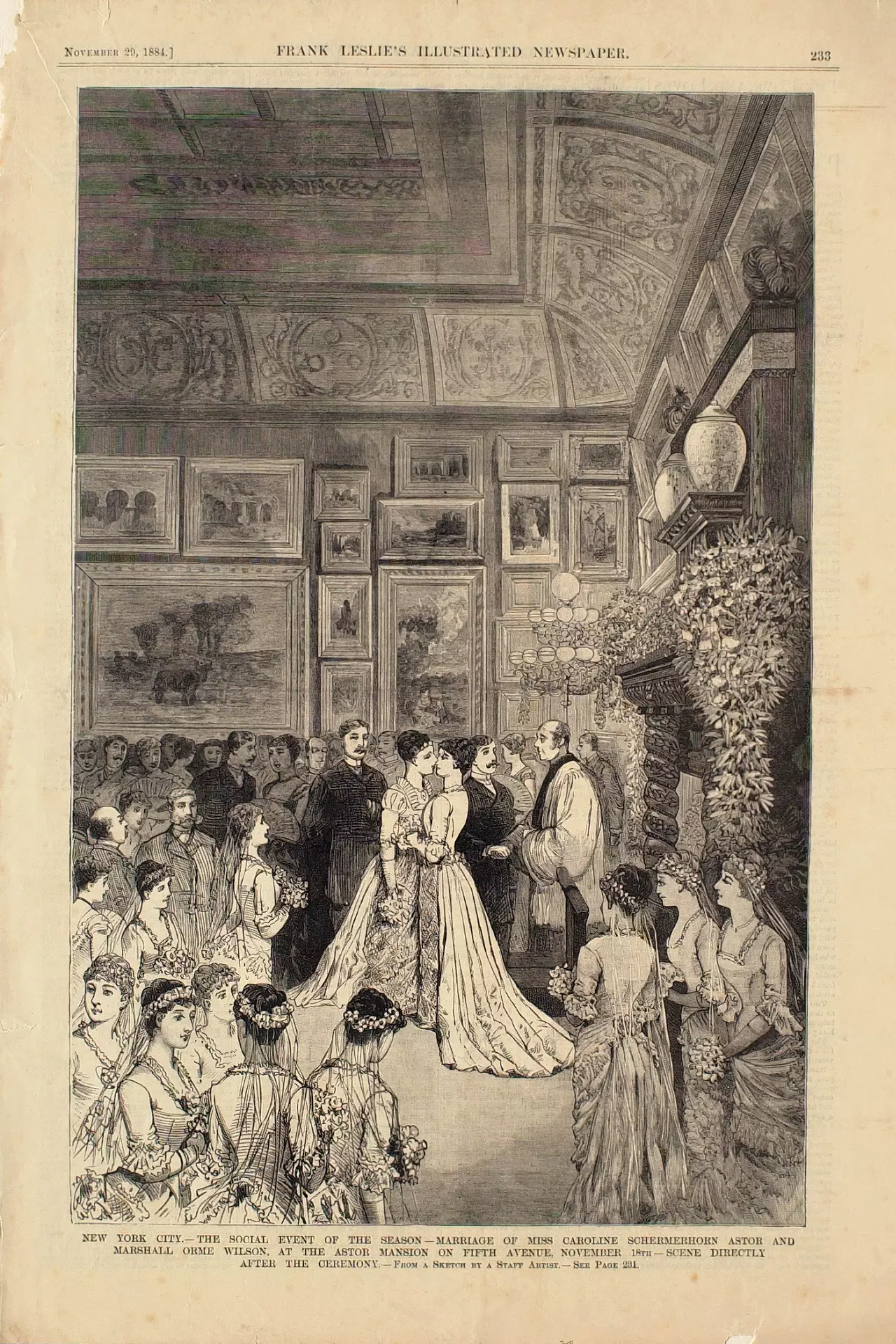 Ora dingerteni New York City Acara Sosial Musim Nikah Miss Caroline Schermerhorn Astor Saka Frank Leslie ...