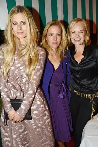 Laura Bailey Gillian Anderson en Mariella Frostrup