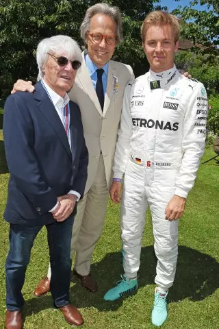 Bernie Ecclestone Earl of March sareng Kinrara sareng Nico Rosberg