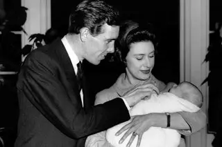 Earl nke Snowdon Princess Margaret na Viscount Linley 1961