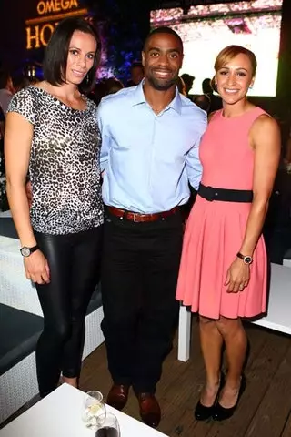 Jenn Suhr Tyson Gay und Jessica Ennis