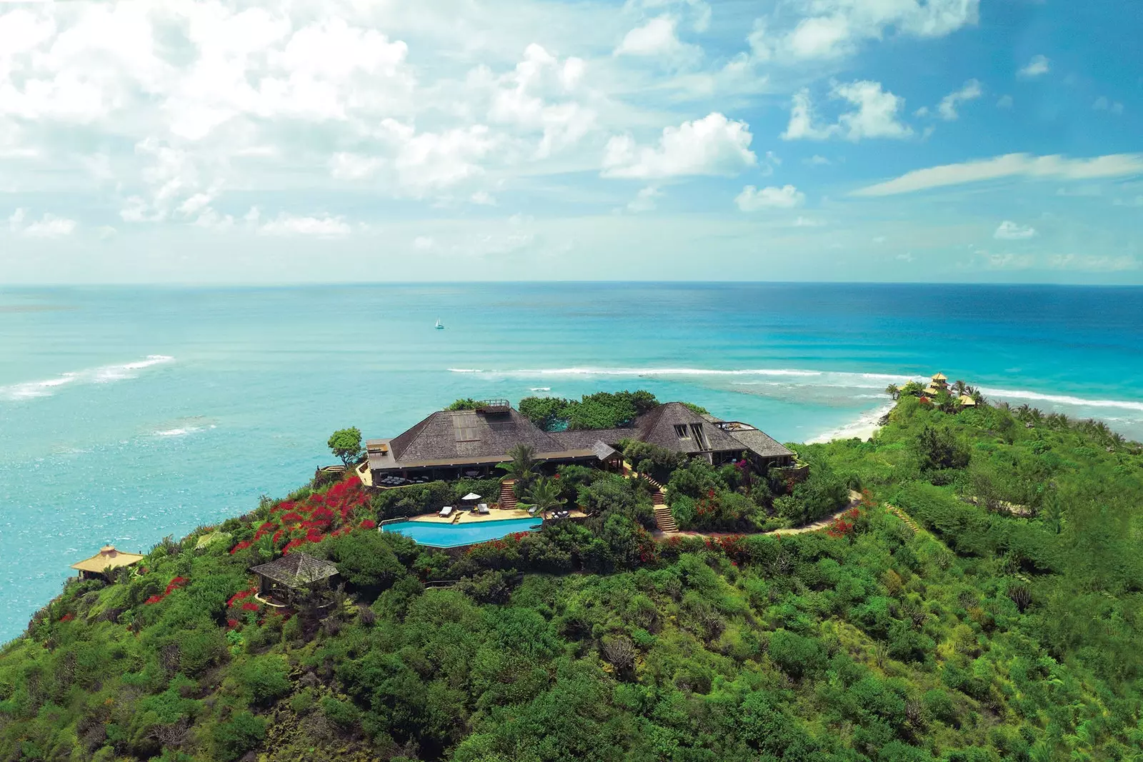 Sir Richard Branson se huis op Necker-eiland