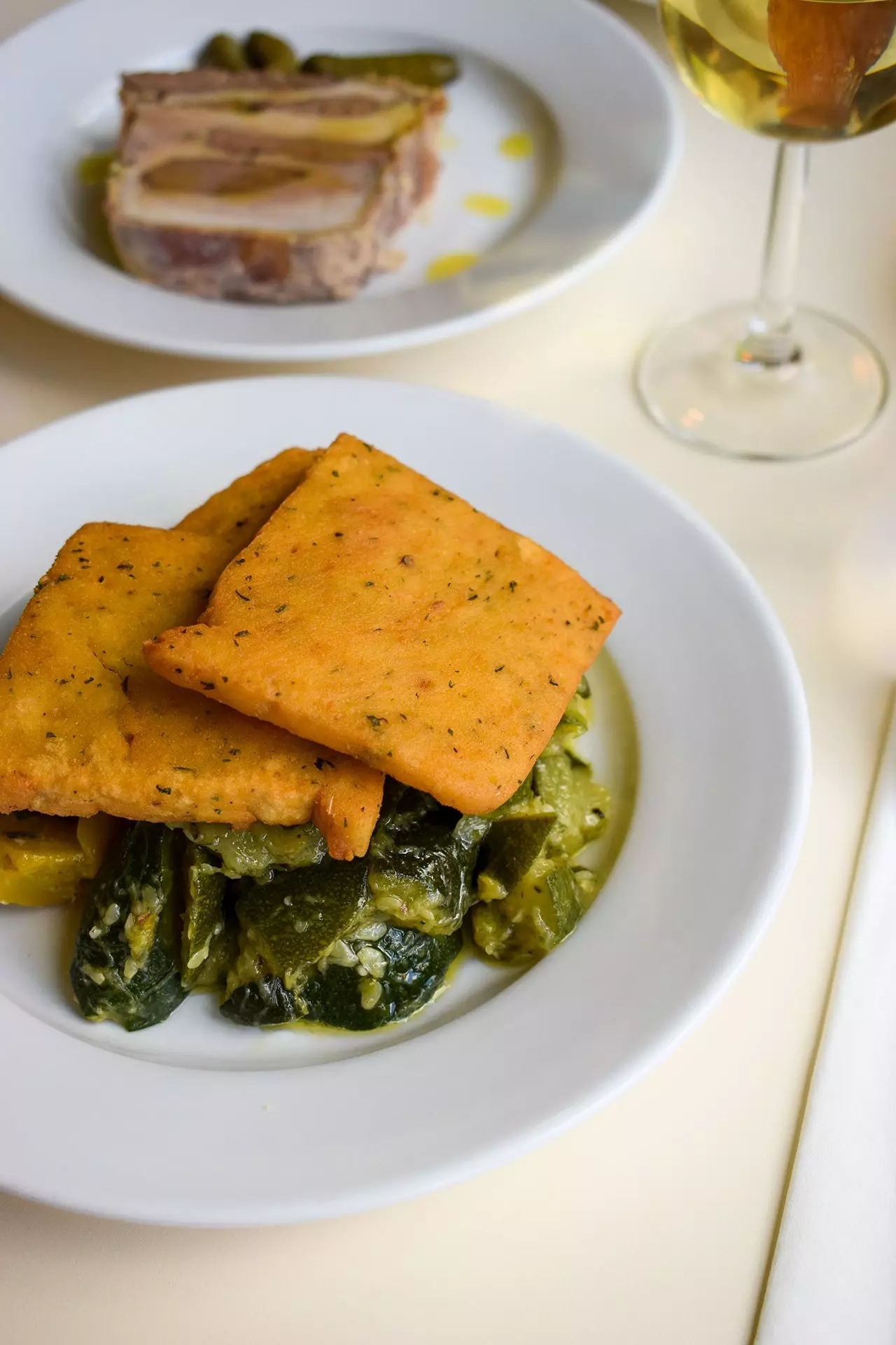 Panelle und Zucchini