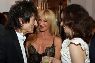 Ronnie Wood Meg Matthews at Sally Humphries