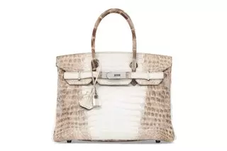 Hermès 2008 Матавы Himalaya Niloticus Crocodile Birkin 30 з 18-каратным белым золатам і брыльянтамі. Ацэнка...